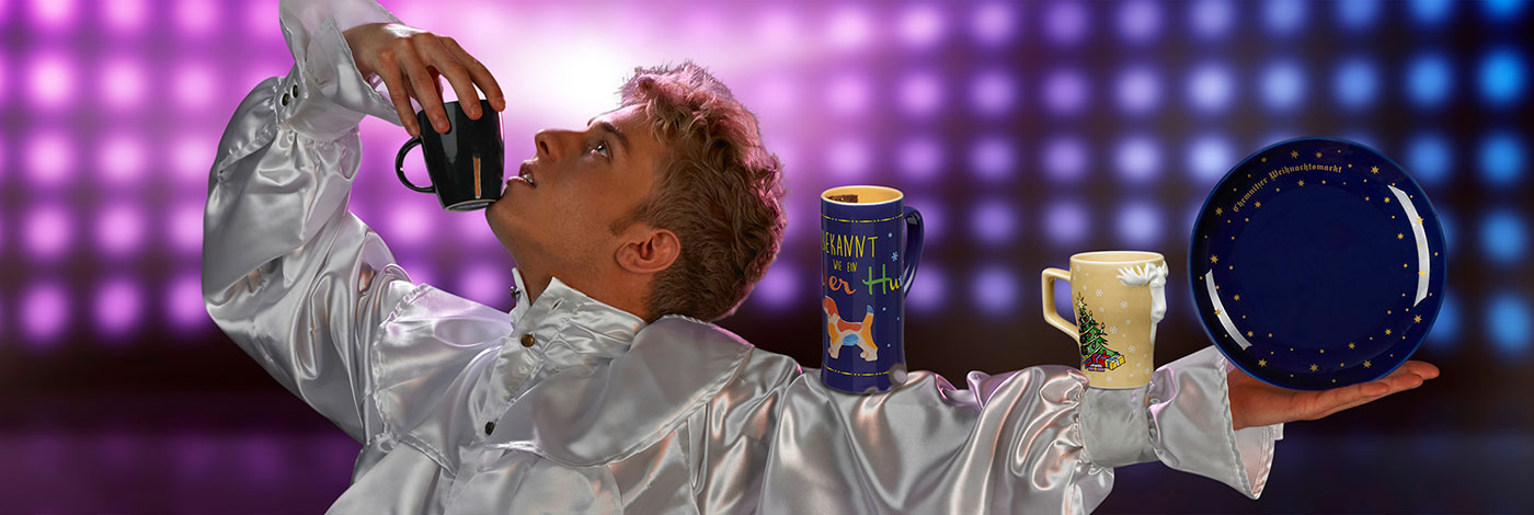 Trinkgefäße bedrucken und dekorieren wir aus Glas, Keramik & Porzellan